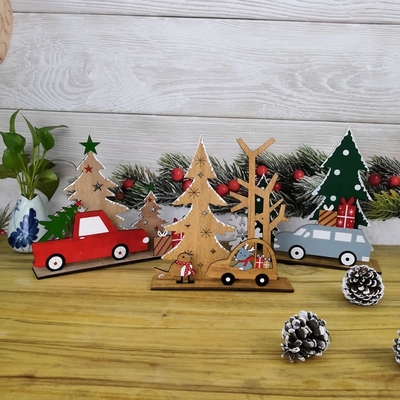 Christmas decoration creative DIY wooden ornaments children