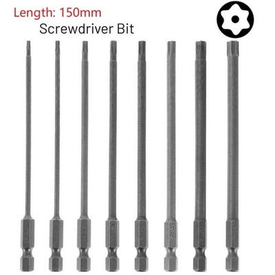Tamper Proof Security Drill Bit Set 150mm Long Magnetic Torx