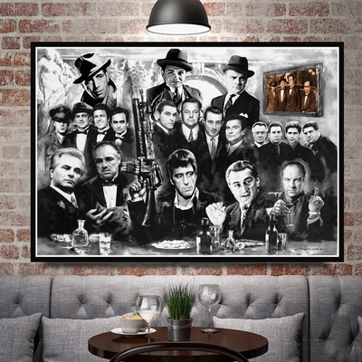 NT211 Poster Prints Gift Godfather Gangsters Sopranos Retro