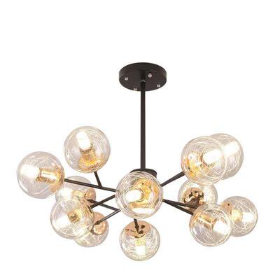 后现代北欧格铝球玻璃餐客厅灯时尚新丝品厅家用卧风室魔豆97310