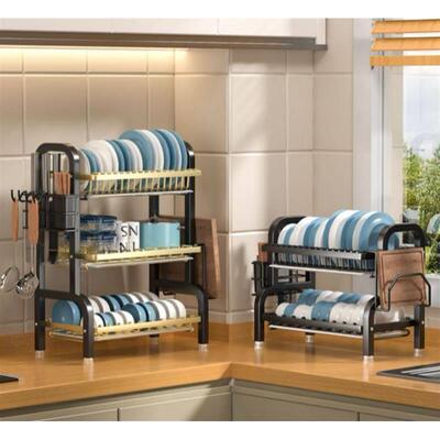 3-Tier Dish Drying Rack Kitchen Supplies Shelf Utensils
