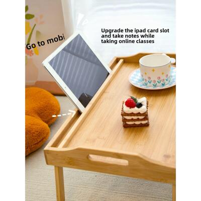 Foldable notebook student dormitory study table bed desk