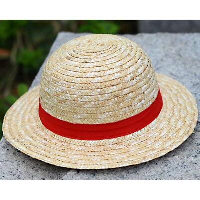 Luffy Straw Hat 海贼王路飞草帽男女夏季遮阳帽动漫演出帽子