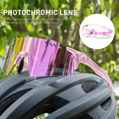 Red Photochromic Sunglasses Cycling Glasses Sports for Men M
