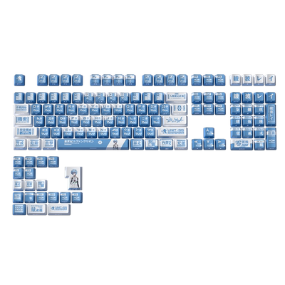 密探EVA绫波丽250键+双拼侧刻PC双拼透光键帽搭配机械蜂X80 X100