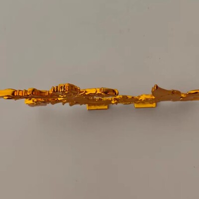 塑镀金面立体凤塔尾金色