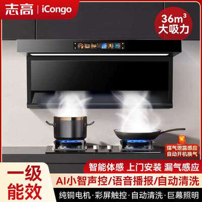 志高iCongo顶吸油烟机家