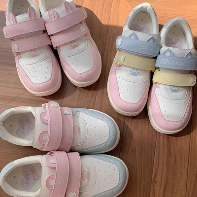 【现货】咩咩幼稚园运动鞋可爱lo跑网面跑鞋绵羊运动原创魔术贴
