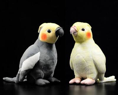 18cm Small Real Life Yellow Cockatiel Plush Extra Soft Parr