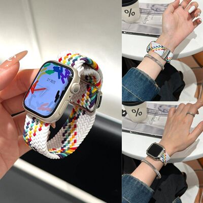 sanD-P苹果s8磁吸卡扣编织表带