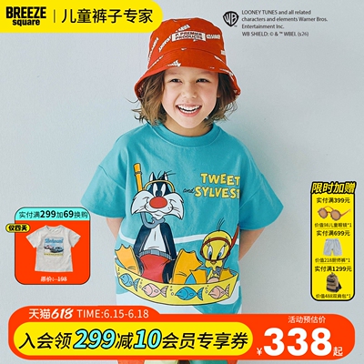 BREEZEsquare儿童Tweety Bird合作款双面卡通印花短袖T恤P307056