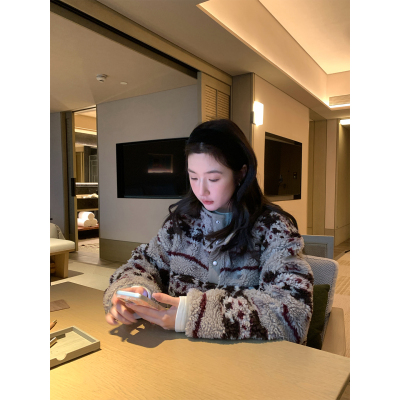 FOCUS ON CC 半开襟羊羔绒卫衣
