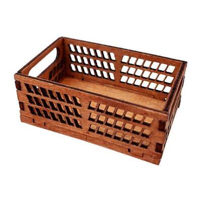 1:12 Mini Wooden Storage Basket Scenery Supplies