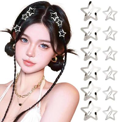 40 Pieces Star Hair Clips Gold Hair Accessories Pentagram H