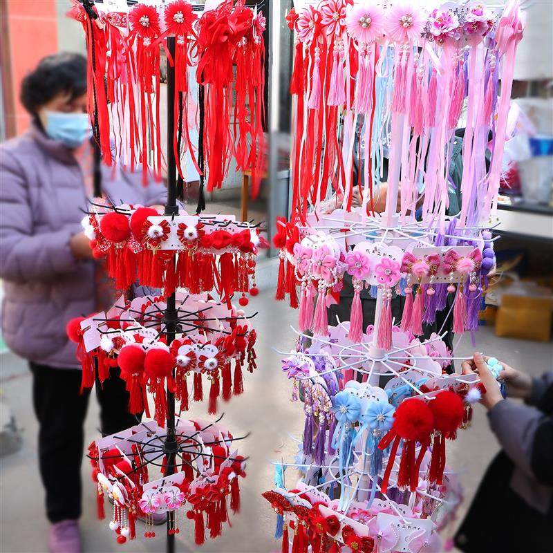 跨年摆摊小商品年底热卖五十对发夹小饰品古风大学生新年摆摊小商