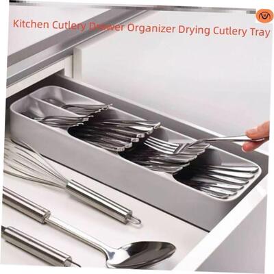 Kitchen Cutlery Drawer Organizer Drying Cutlery Tray Spoon