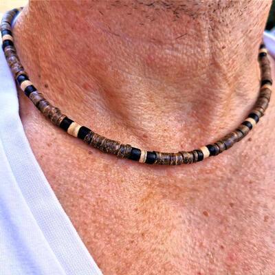ewelry, Surfer necklace Gifts for men, Wooden Beach Necklace
