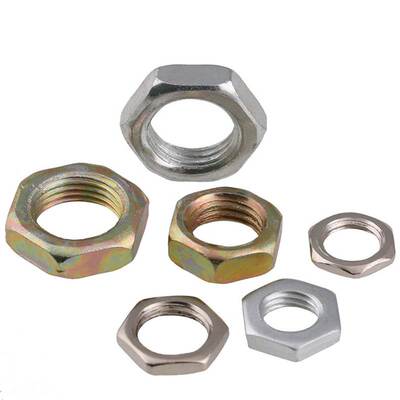 新品镀锌b超薄六角细牙螺母扁螺帽m7m8m9m10m12m14m160.75x1x1.25