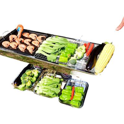 烧烤炉0WfC6ryB大号不户锈钢烤架炭外烧炭用烤炉野外家烤架碳烤炉