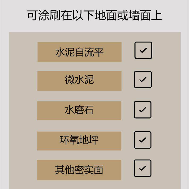 哑光罩面漆双组份水性聚氨酯保护微水泥自流平抗墙地渗透明清漆