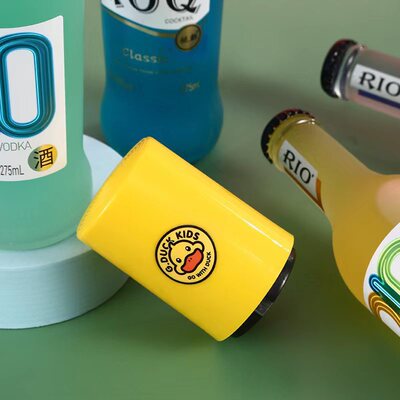 Press type automatic stainless steel bottle opener creative cartoon printing personalized beer bottle cap opener magnet