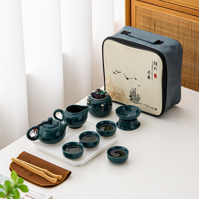 Travel tea set, portable outdoor tea set, gift giveaway, and practical item for customers