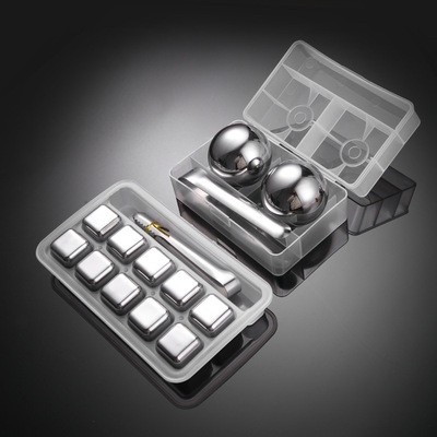 304 stainless steel ice cubes for household use, recyclable and quick frozen metal ice cubes, beer and whiskey, ice coo