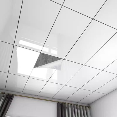 Self adhesive ceramic tile stickers cover up ugliness, repair holes, renovate and decorate walls, waterproof 3D imitati