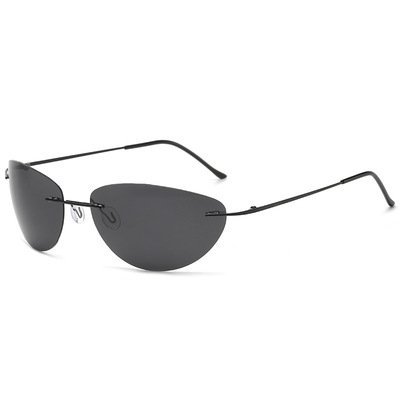 Frameless polarized sunglasses for men, cross-border hackers, polarized sunglasses for drivers, trendy sunglasses for d