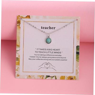 Vintage Turquoise Pendant Necklace Card Necklace female项炼