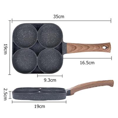 Egg Frying Pan Nonstick Pancake Pans 4-Cups Cookware Pancake
