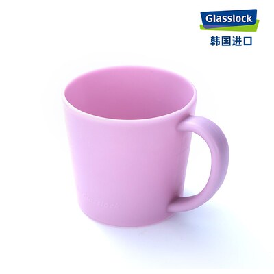 glasslock进口带盖钢化玻璃水杯带杯套可爱少女简约办公室茶杯