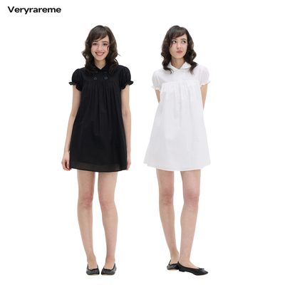 Veryrareme 莱塞尔亚麻娃娃领泡泡袖迷你连衣裙（带底裤）