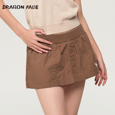 【明星同款】龙脸DRAGON FACE 罗纹边工装短裙 100%棉