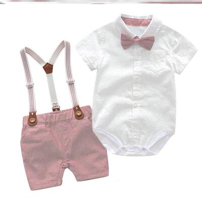 highquality Baby Boy Clothes Summer Gentleman Birthday Suits
