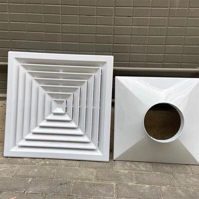 窄边加厚ABS集成吊顶铝扣板出风口600排气天花换气扇面罩防接露口