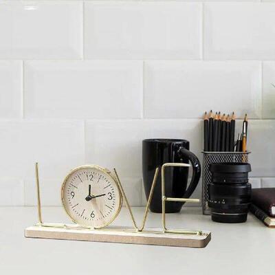 Desktop C Decoration Metal LOVE HOME Wooden Base C