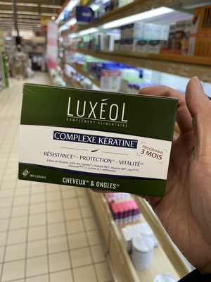 法国版luxeol丰盈细软发质增加头发柔韧度密度 膳食补充剂90粒