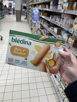 法国版bledina贝乐蒂宝宝婴幼儿鸡蛋黄磨牙棒饼干6/120g10+正品代