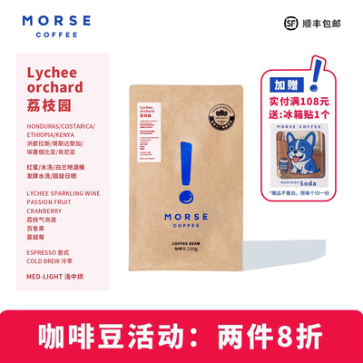 荔枝园【新品】 MORSE莫思拼配意式/冷萃浓郁果香果酸咖啡豆250克