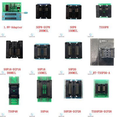 RT809F RT809H 烧录器程式设计器 宽8 16脚 48脚弹跳座 读写座 转