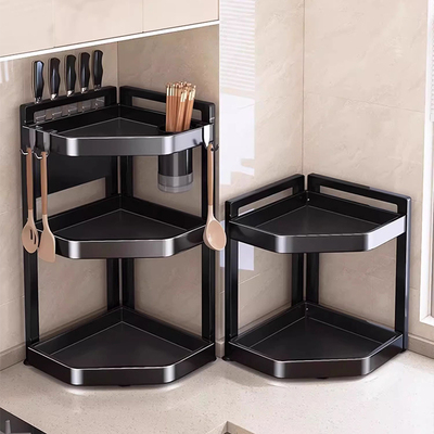 台面转角三角架调料品多层收纳架