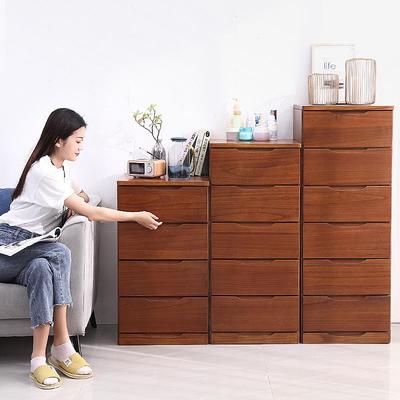 实木抽屉式多层收纳柜35宽小窄柜45宽夹角缝隙柜家用卧室五斗柜子
