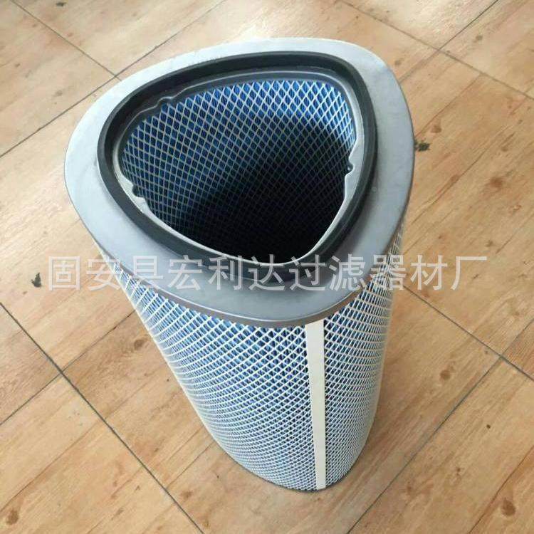 家供应空压设备三机角形空气滤筒蓝色阻燃P034303折叠用P厂034303_虎窝淘