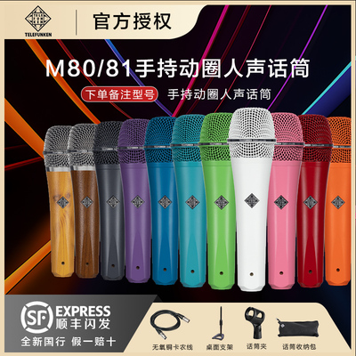 Telefunken/德律风根 M80 81麦克风主播K歌直播动圈话筒声卡设备