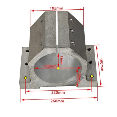 雕刻机主轴抱箍固定座电主轴62mm80mm150mm安装支架抱座夹具