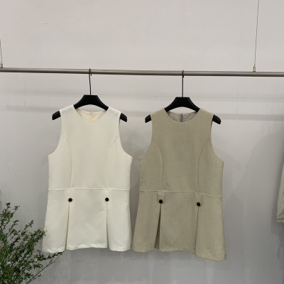 云朵家夏上新西装面料收腰A字裙摆连衣裙连衣裙(简约又甜美)P6251