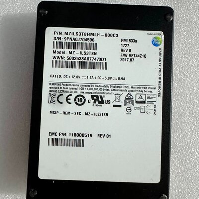 询价MZILS3T8HMLH-000C3/PM1633A/118可维修