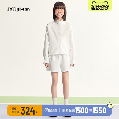 jollybean | 女童26网球花边抽褶肌理泡泡格套装【Tennis bean】