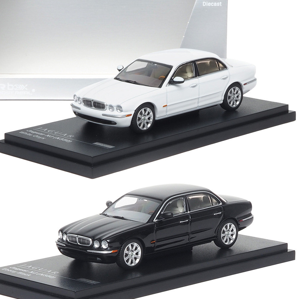 AR 1:64 捷豹XJ6 X350 黑色 白色 仿真合金汽车模型收藏摆件
